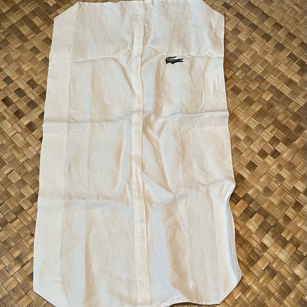 Crispy White Linen La Coste Garment Bag With Zipper 4… - Gem